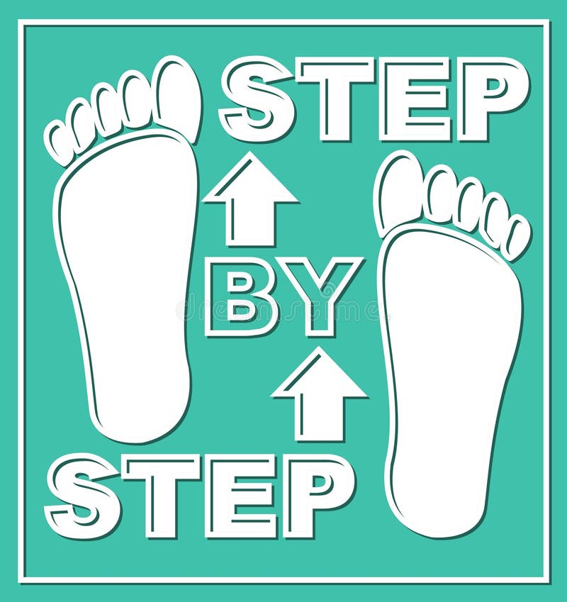 Step by Step Emblem. Presentation Graphic Element for Working Process ...