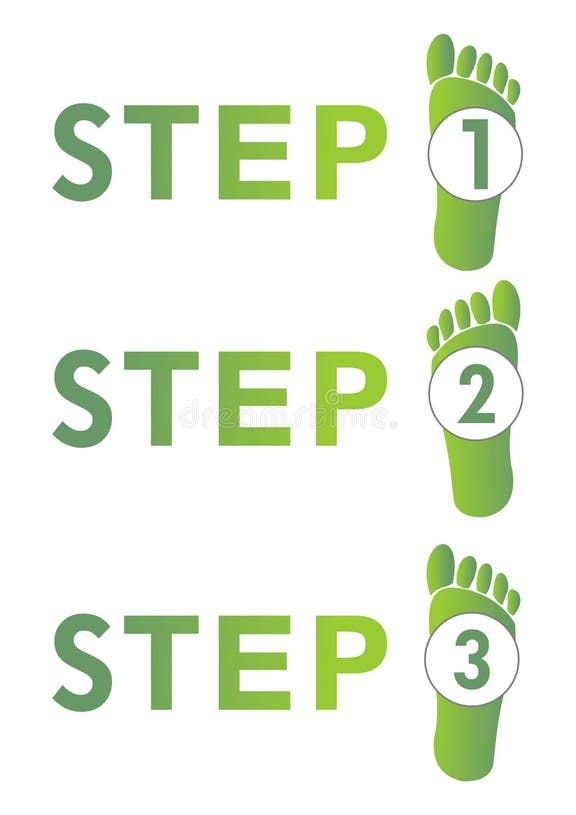 Step by step 1-2-3 stock vector. Illustration of track - 36622115