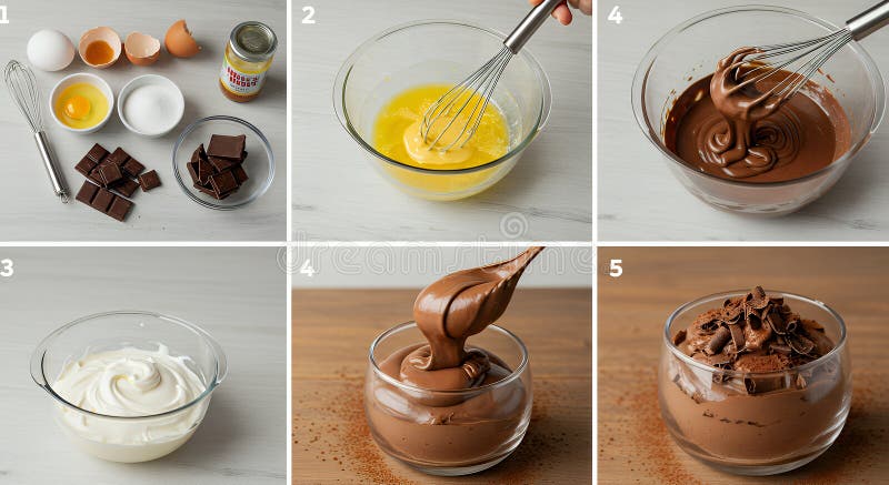 Making Delicious Chocolate Mousse a Step-by-Step Guide with Bright ...