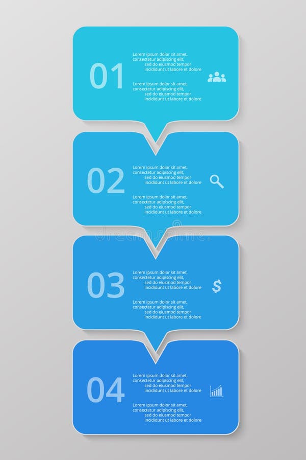 Four Steps Sequence Process Diagram Infographic Layout Concept Stock ...