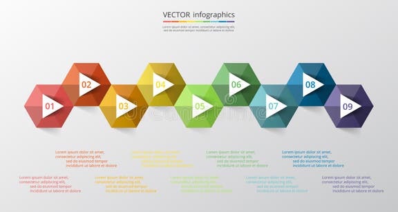Step by step infographic. stock vector. Illustration of light - 96393000