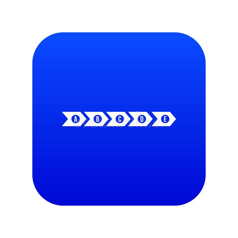 Step by Step Infographic Icon Digital Blue Stock Vector - Illustration ...