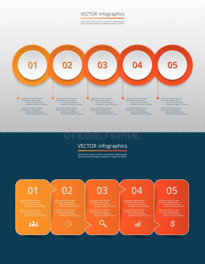 Step by step infographic. stock vector. Illustration of four - 94928116