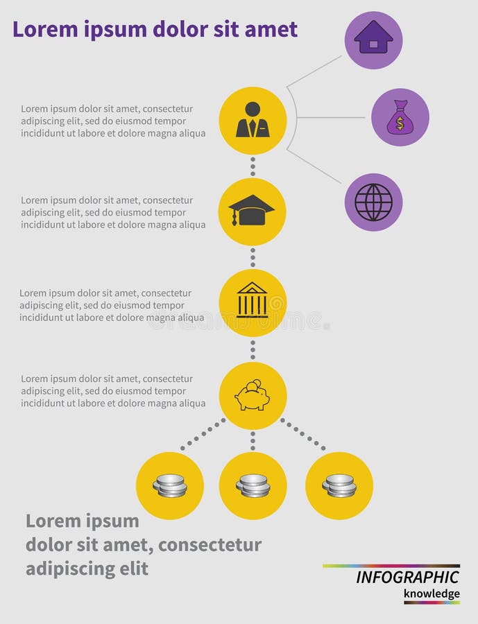 Step by Step Infographics. Learning Process. Vector Illustration Stock ...