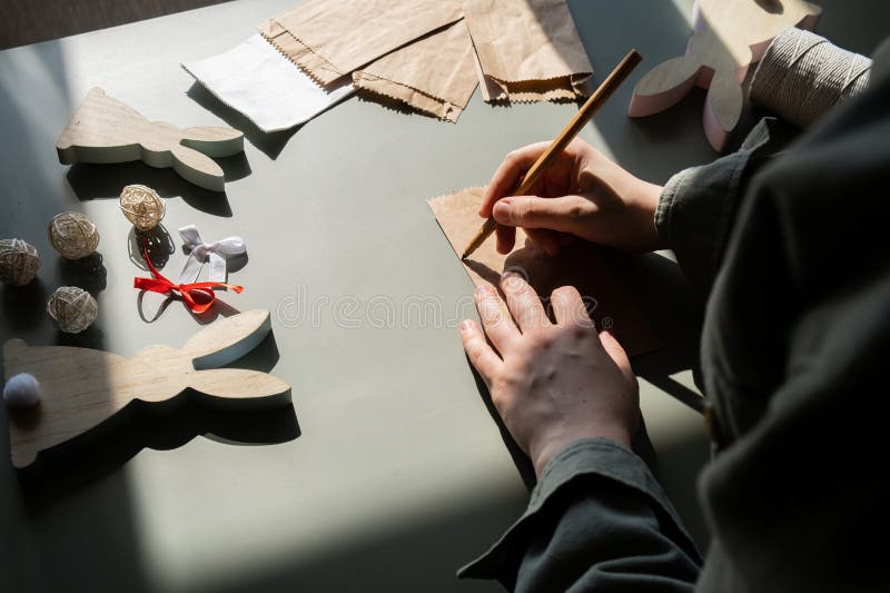 Step by Step Instruction of Making Handmade Easter Gift Bag Rabbit ...