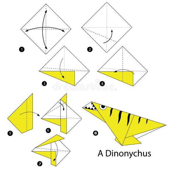 Origami Dinosaur Stock Illustrations – 1,465 Origami Dinosaur Stock ...