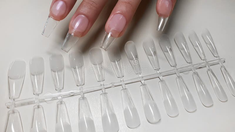Step-by-step Instructions for Nail Extension on Gel Tips. Manicure ...