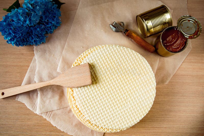 Step by Step, Making a Waffle Cake, with Condensed Milk, and Decorating ...