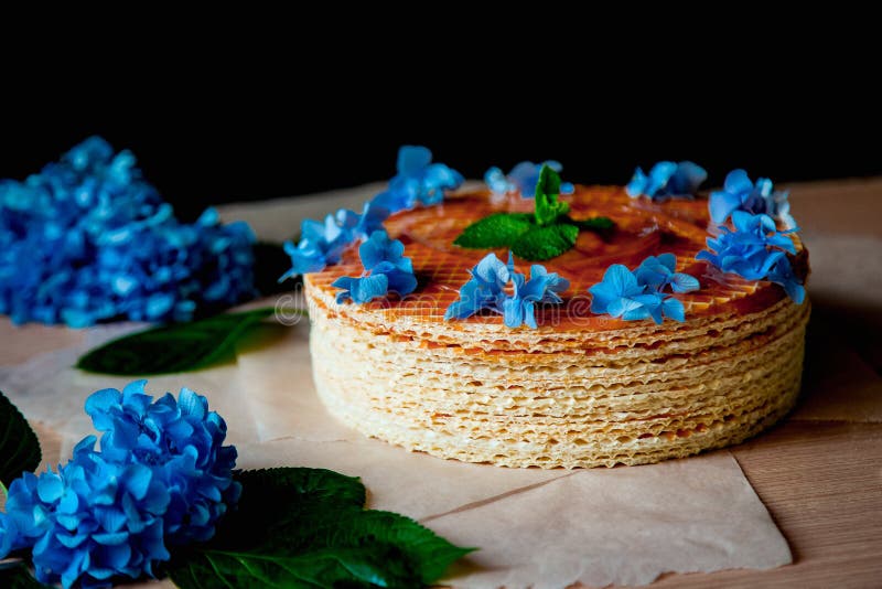 Step by Step, Making a Waffle Cake, with Condensed Milk, and Decorating ...