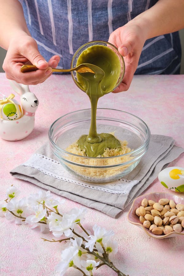 Step by Step Preparation of Dubai Style Easter Cake with Kataifi Dough ...