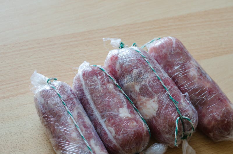 Step by Step Preparation of Homemade Chopped Ham. Step 13: Four Rolls ...