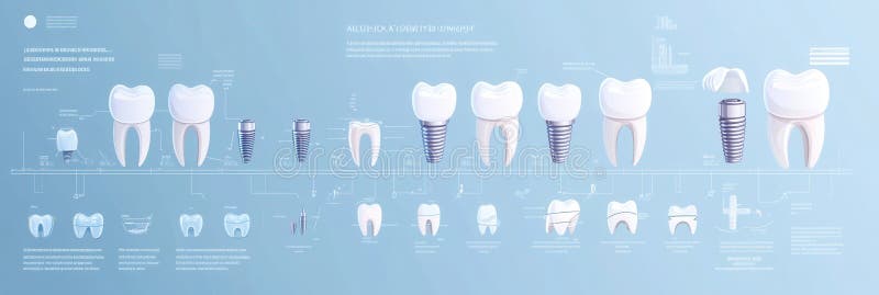 Step-by-step Process for Dental Implant Placement Illustrated in Smooth ...