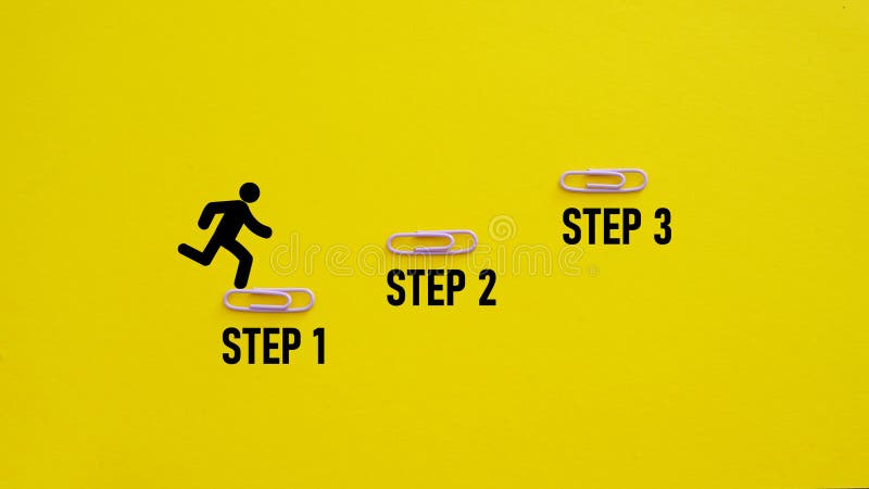 Step by Step Progress in Business Planning. Concept of Step 1 2 3 Stock ...