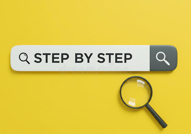 Step by Step Search Bar Concept Planning Discovery Stock Illustration ...