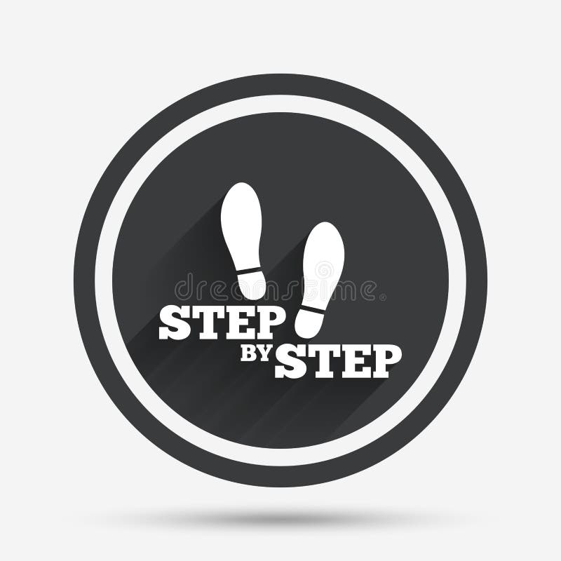 Step by Step Sign Icon. Footprint Shoes Symbol Stock Vector ...