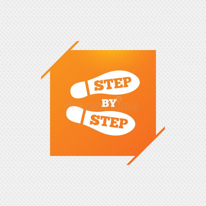 Step by Step Sign Icon. Footprint Shoes Symbol Stock Illustration ...