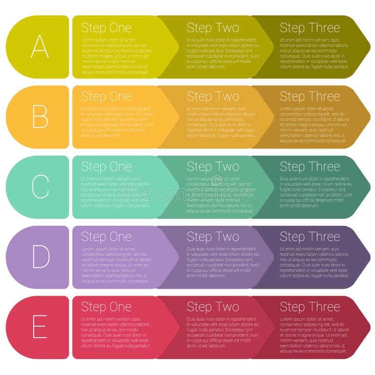 Step by Step Vector Infographics Stock Vector - Illustration of report ...