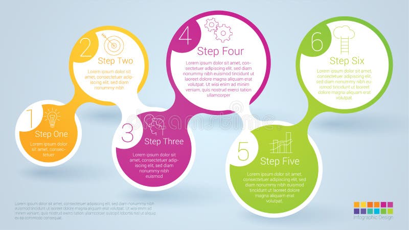 Step by Step Vector Template Stock Vector - Illustration of message ...