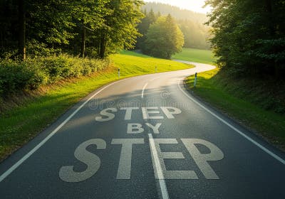 Step by Step Winding Road Design Perseverance Path Stock Illustration ...