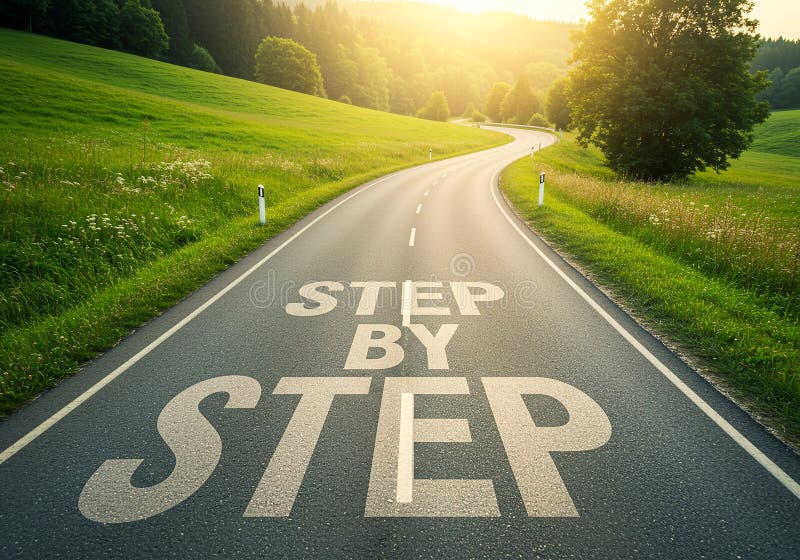 Step by Step Winding Road Design Perseverance Symbol Stock Illustration ...