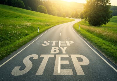 Step by Step Winding Road Design Perseverance Symbol Stock Illustration ...