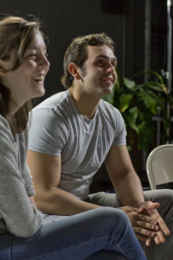 12 Step Support Group Members Smiling Stock Image - Image of counseling ...