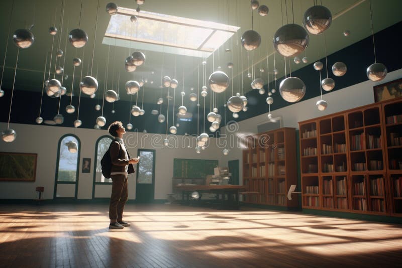 Step into a Surreal Classroom Where Students Stock Illustration ...