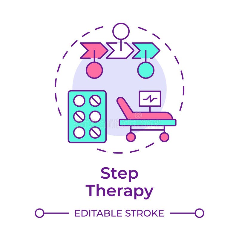 Step Therapy Multi Color Concept Icon Stock Vector - Illustration of ...