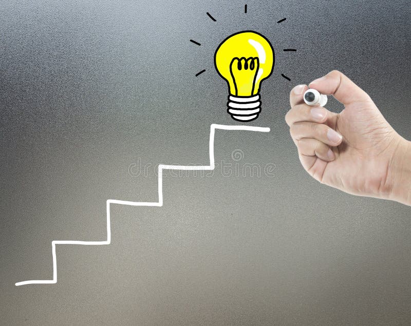 Step to get idea stock photo. Image of success, solutions - 59883296