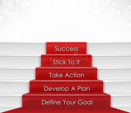 Steps To Success stock illustration. Illustration of improvement - 41496604
