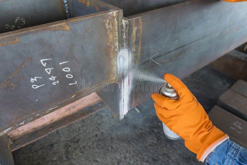 After Use Developer Spray into the Welded To Pull the Liquid Penetrate ...