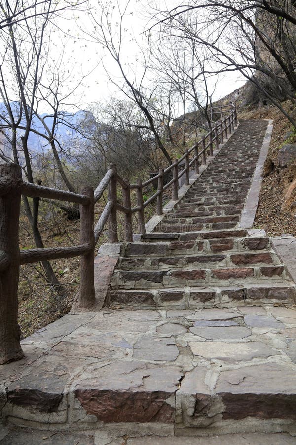 Step trail in a park stock image. Image of mountains - 378161813