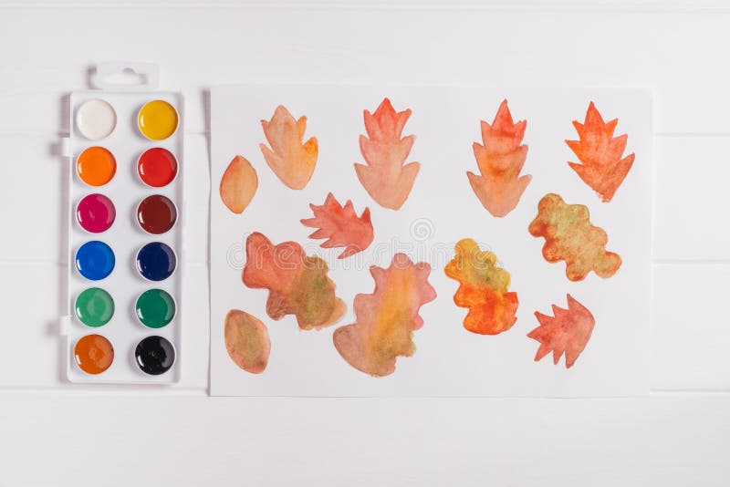 Step-by-step Tutorial Autumn Wreath. Step 1: Paint Autumn Leaves ...
