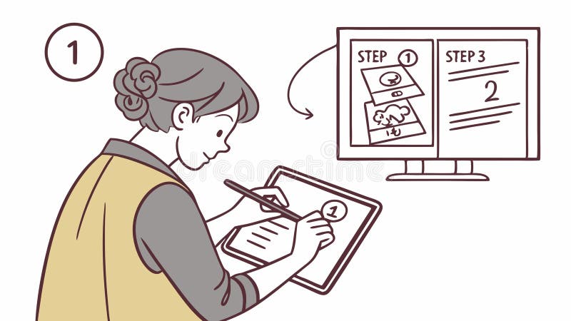 Step-by-Step Tutorial Guide, Process Flow Illustration, Vector Design Generative AI Stock Vector ...