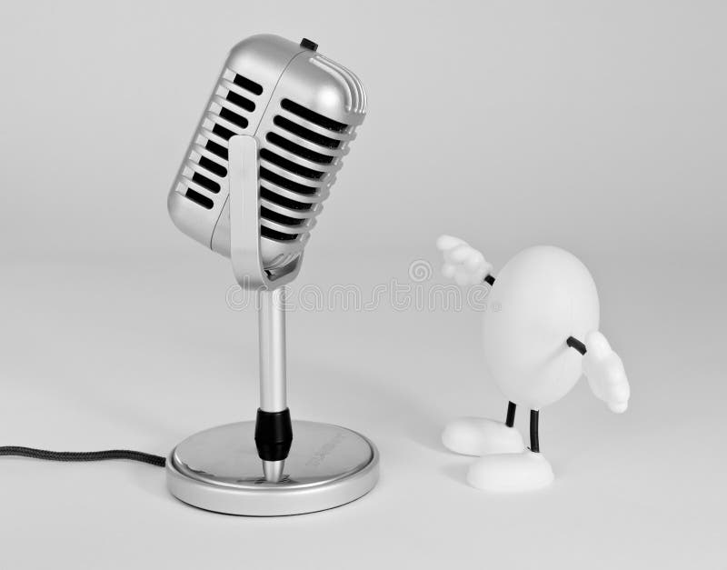 Step up to the mic stock photo. Image of concept, character - 23616278