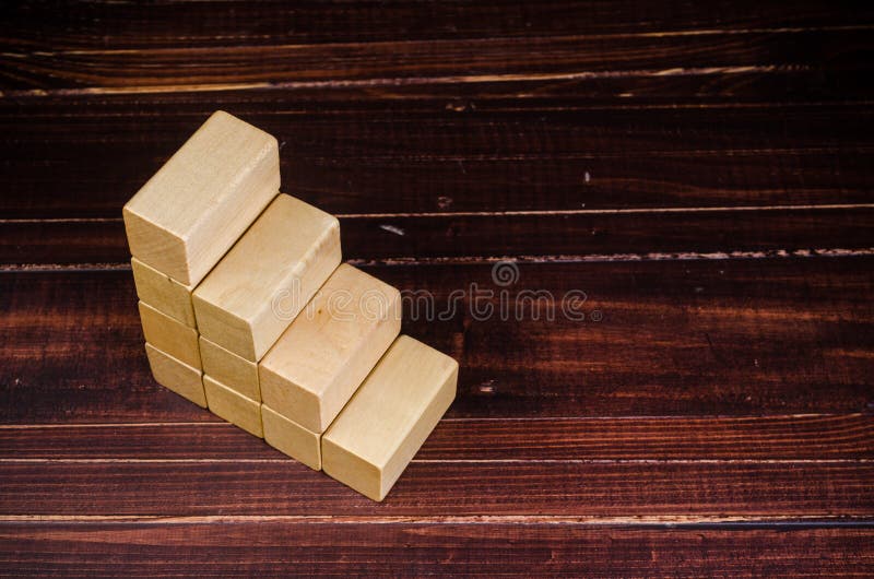 Step up from wooden block stock photo. Image of business - 105070078