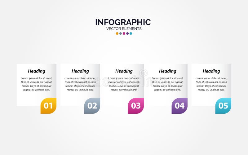 5 Step Useful Banners for Horizontal Infographic Stock Vector ...