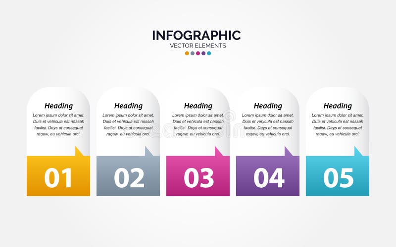 5 Step Useful Banners for Horizontal Infographic Stock Vector ...