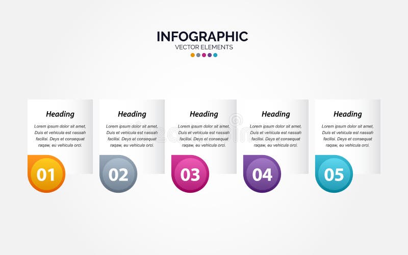 5 Step Useful Banners for Horizontal Infographic Stock Vector ...