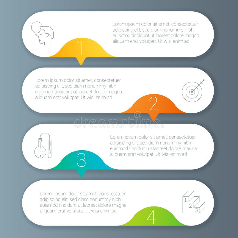 Step by Step Vector Template Stock Vector - Illustration of ...