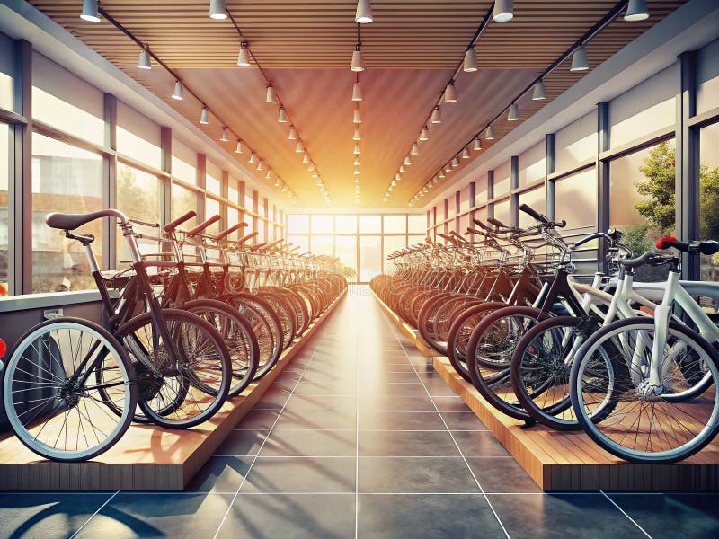 Bright Bicycle Shop Displaying a Stunning Array of New Bikes Ready for ...