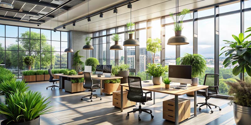 Inspiring Modern Office Space Maximize Productivity with Natural Light ...