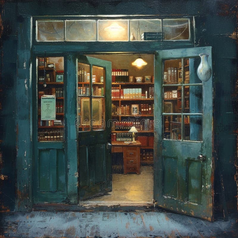 Step into a Vibrant Store with a Welcoming Doorway Stock Photo - Image ...