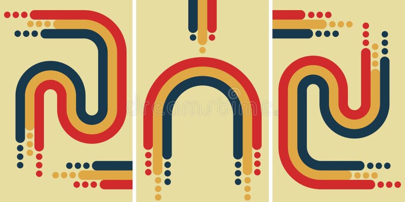 Retro Style Vintage Vector 1990s Background Stock Vector - Illustration ...
