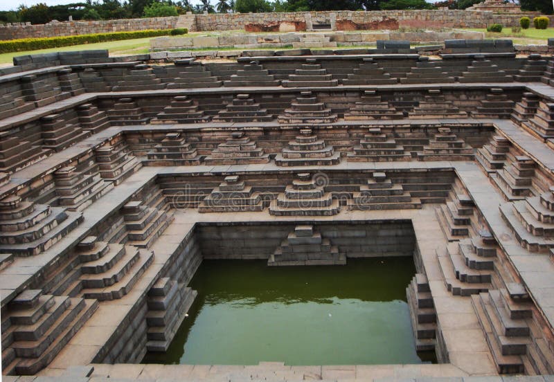 Step Water Tank Ancient Carving Stock Photo - Image of tank, ancient ...
