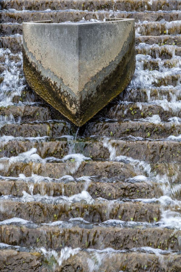 Step waterfall stock photo. Image of trickle, sculpture - 43581236