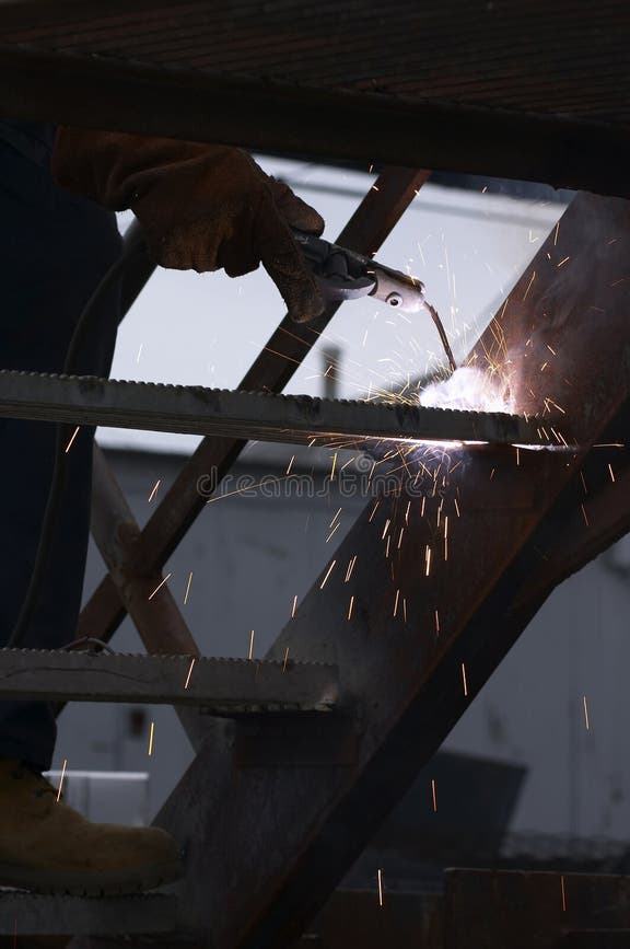 Step weld stock photo. Image of technology, spark, occupation - 945018