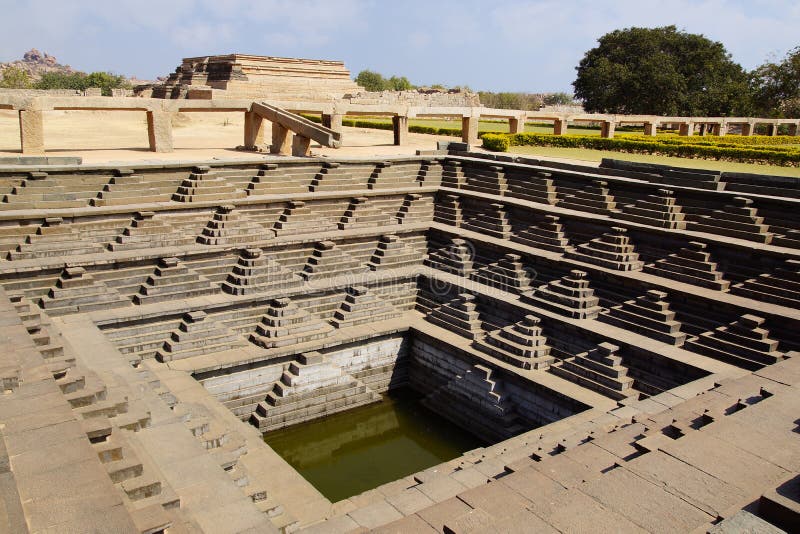 Step well. Hampi, India stock photo. Image of exterior - 23468708