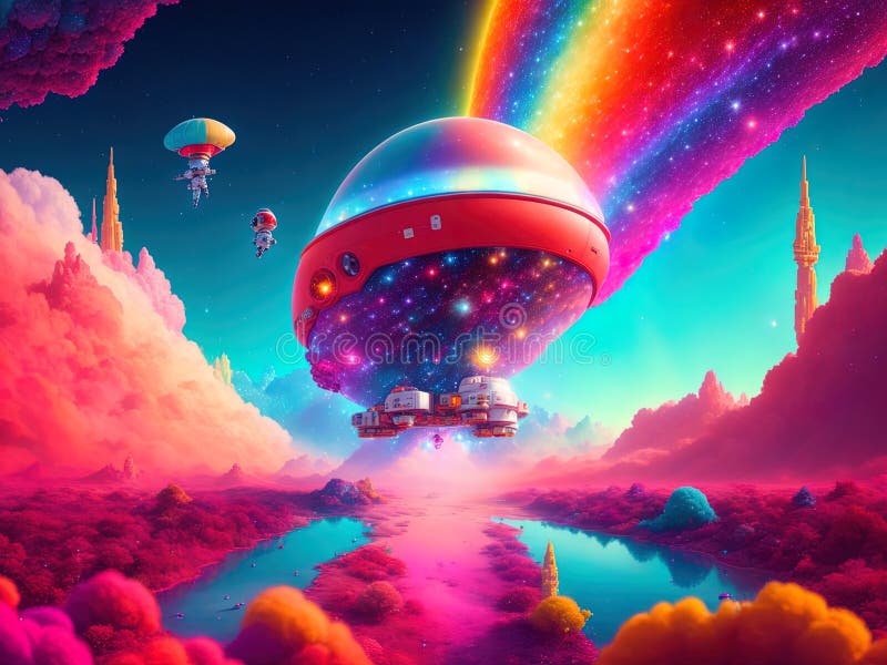 Whimsical Cosmos: Surreal Portraits of Spaceship in the Galaxy ...