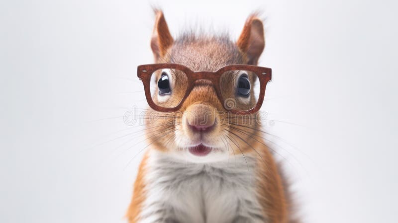 The Spectacled Squirrel: a Captivating Visionary Stock Illustration ...
